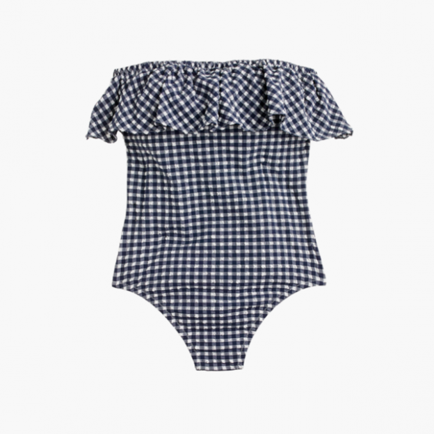 gingham-ruffle-one-piece-swimsuit