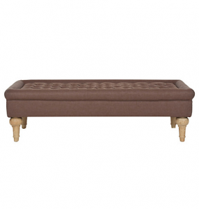chocolate-brown-upholstered-bench