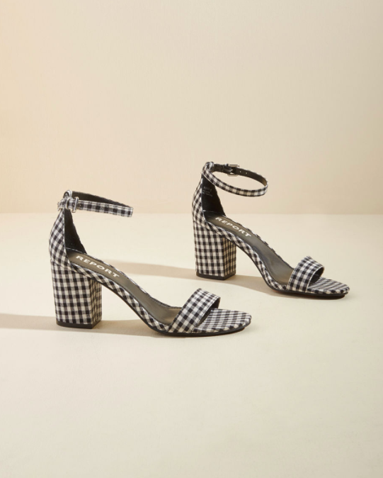 gingham-block-sandal