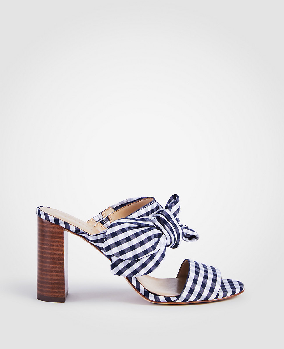 gingham-block-heel-sandals
