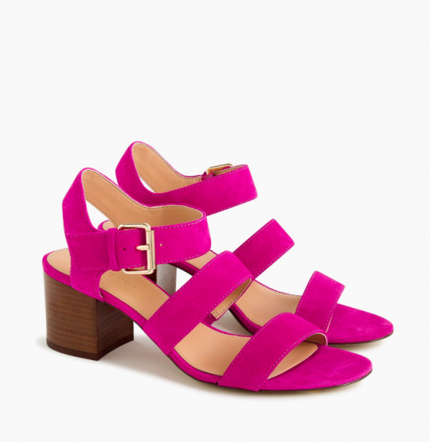 pink-suede-three-strap-sandals-block-heel-jcrew-womens-purple-magenta
