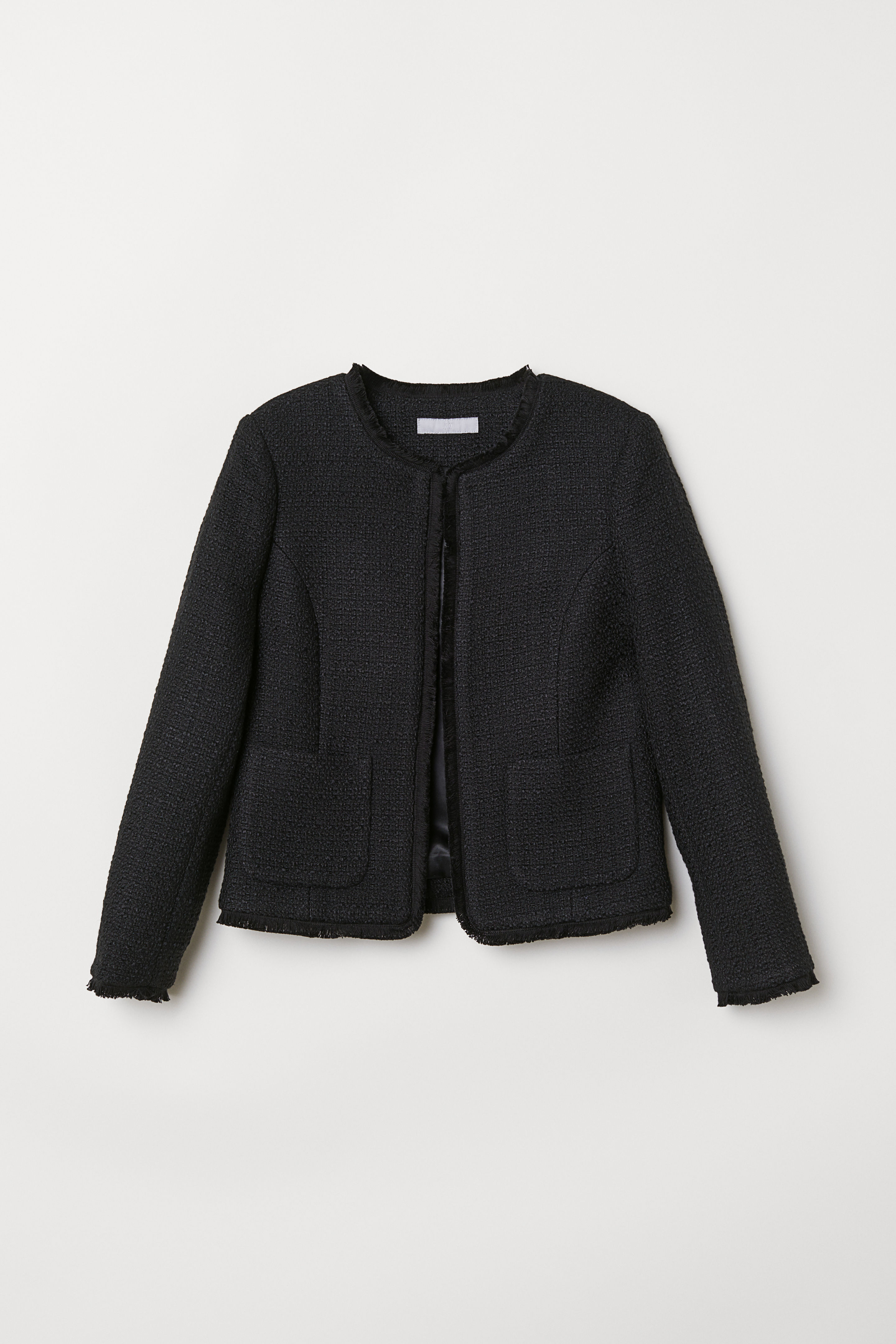 short-jacket-woven-texture-fabric-raw-frayed-edges-front-pockets-katie ...