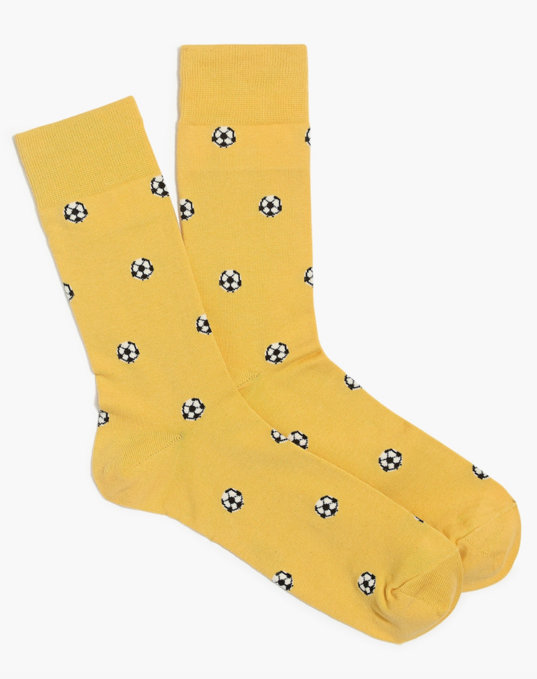 soccerballs-socks-yellow-dress-socks-fathers-day-gift-guide