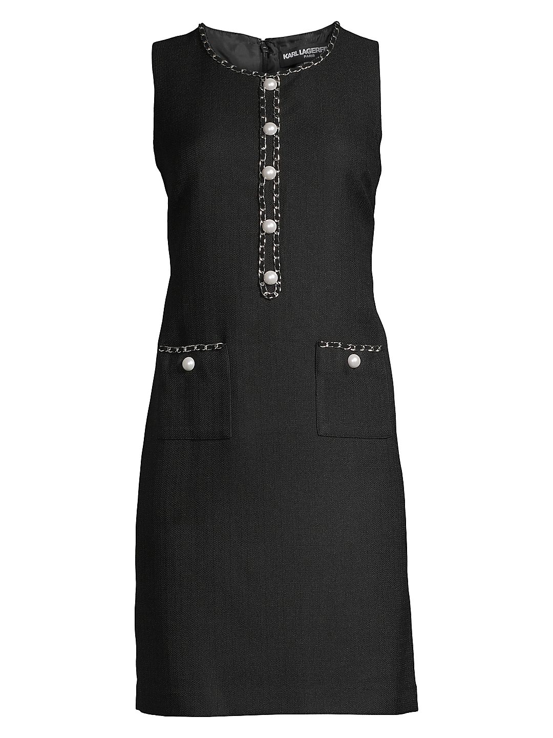 Beaded-Chain-Trim-Sheath-Dress