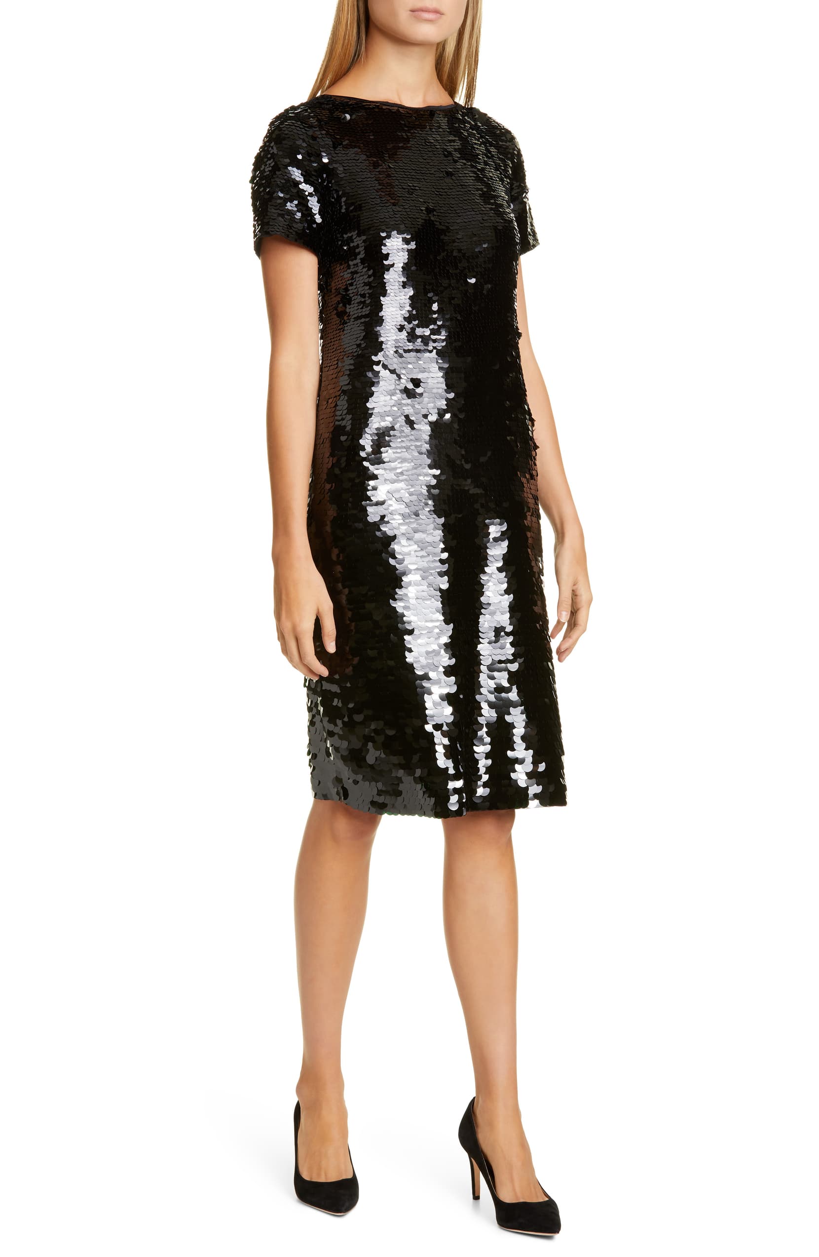 black-sequin-cocktail-dress