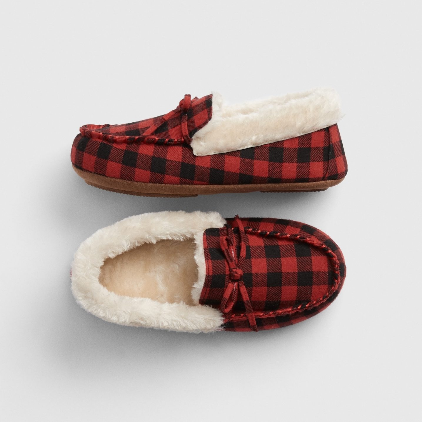 kids-buffalo-plaid-slippers-red-black