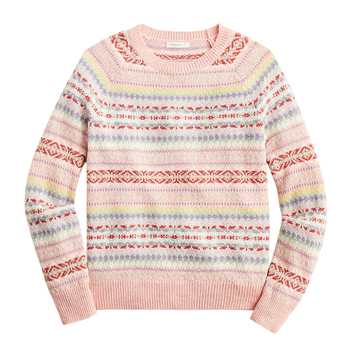 kids-pink-fair-isle-crewneck-sweater